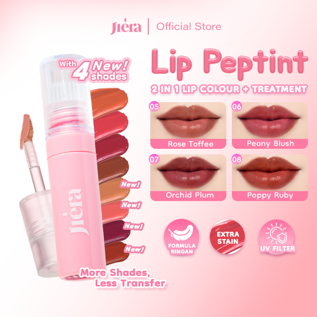 Jual JIERA Lip Peptint with 2 in 1 Function Lip Tint & Lip Care, UV ...