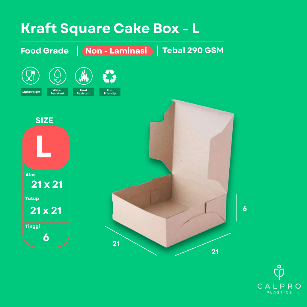 Jual Calpro - 12 x 12 Snack Rice Box I Dus Kotak Makan Cemilan Kue ...