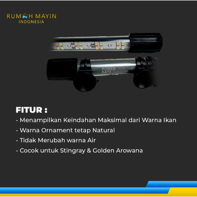 Jual MAYIN Lampu LED VIEW for Stingray and Golden Arwana/Arowana , Blue ...