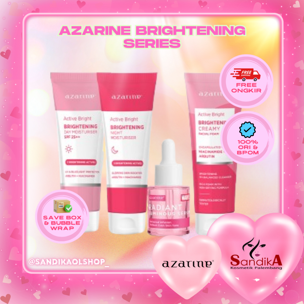 Jual Azarine Active Bright Series | Day Moisturizer | NIght Moisturizer ...