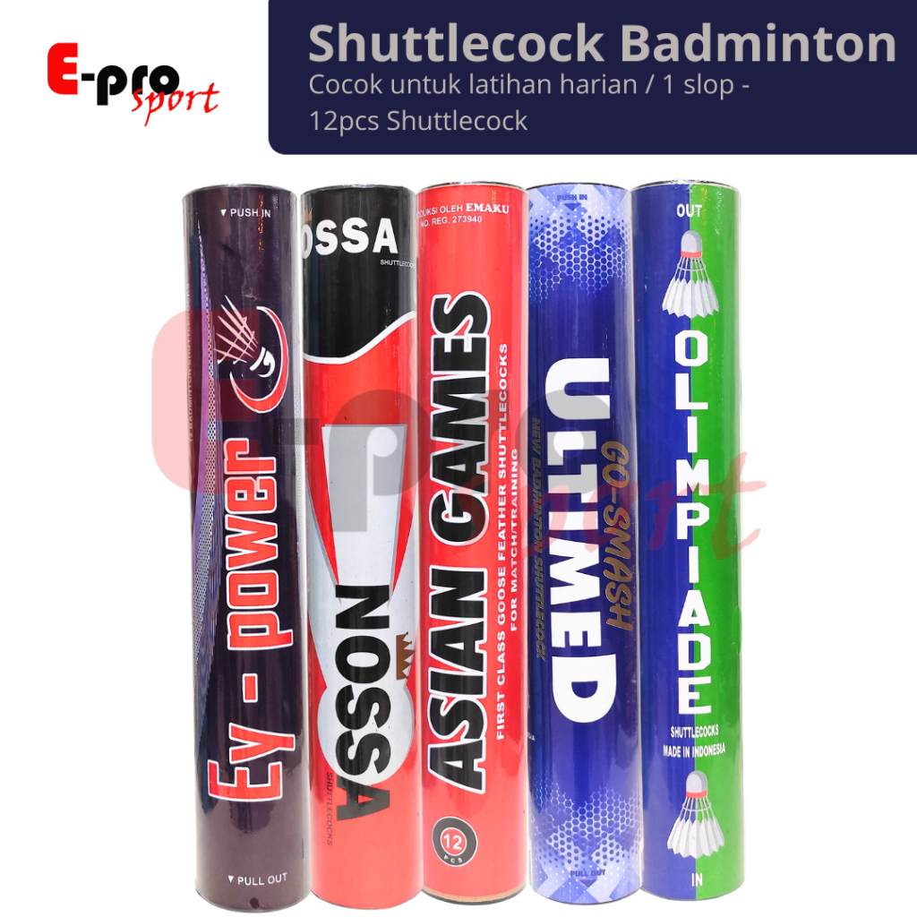 Jual Shuttlecock Badminton Latihan Harian | Ey-Power / Nossa / Asian ...