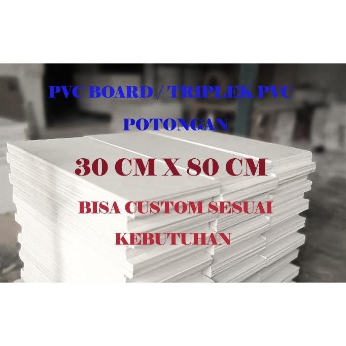 Jual PVC Foam Board potongan 30 cm x 80 cm _ PVC triplek _ PVC lembaran ...