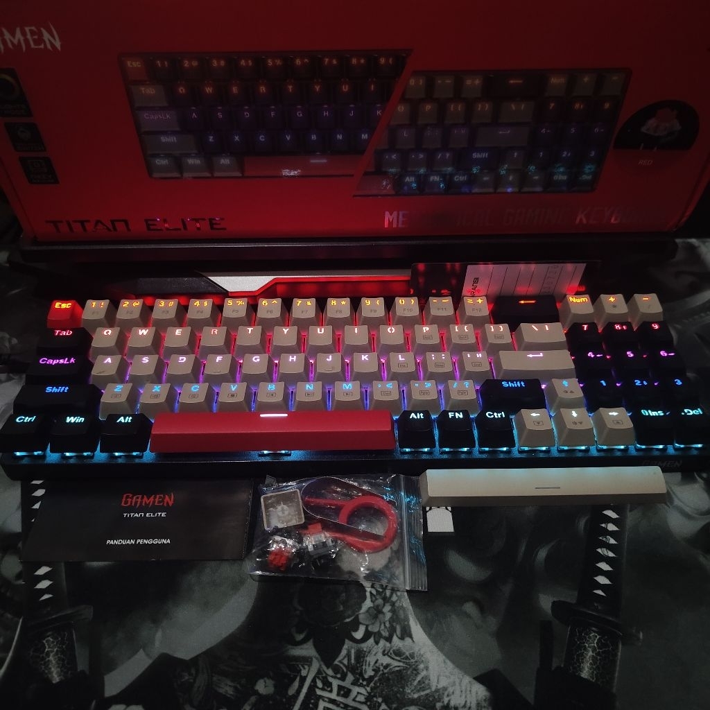 Jual Mechanical Keyboard Gamen Titan Elite 78 Keys Ergonomic Design ...