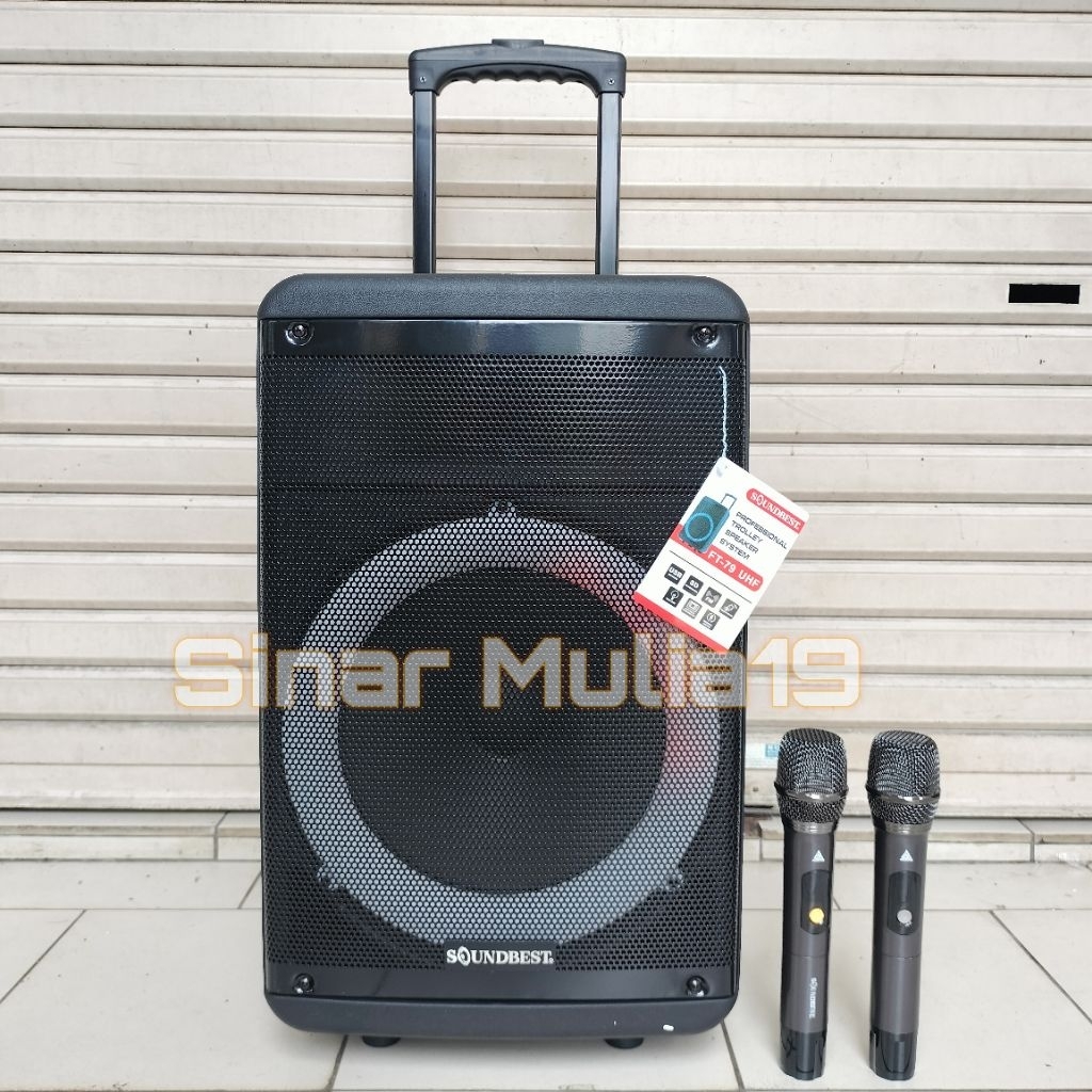 Jual Speaker Portable 12 Inch SOUNDBEST FT 79 Original UHF 12 Inch USB ...