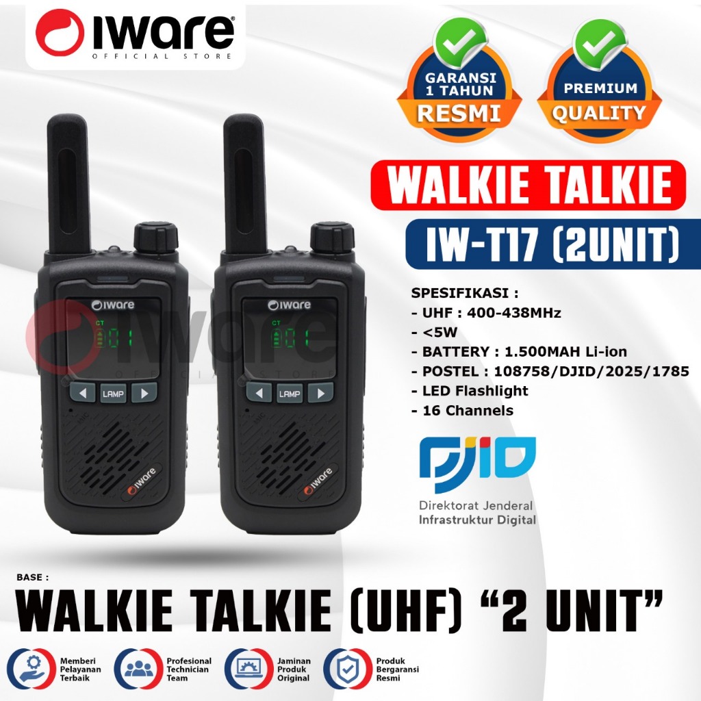 Jual Walkie Talkie (UHF) 2 unit IW-T17 Two Way Radio Iware by pofung ...