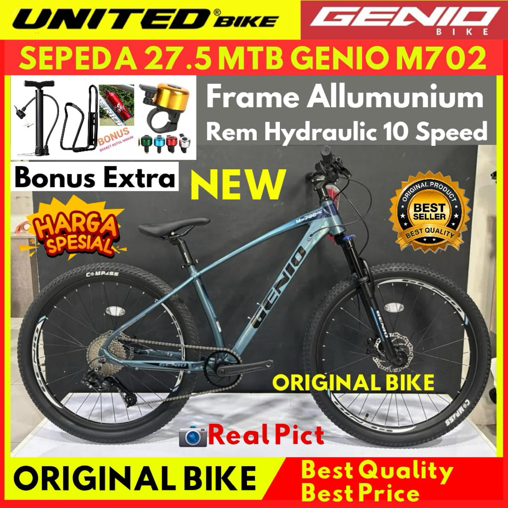 Jual Sepeda Gunung MTB 27.5 GENIOBIKE M702 Rem Hidrolik Frame Alloy 10 ...