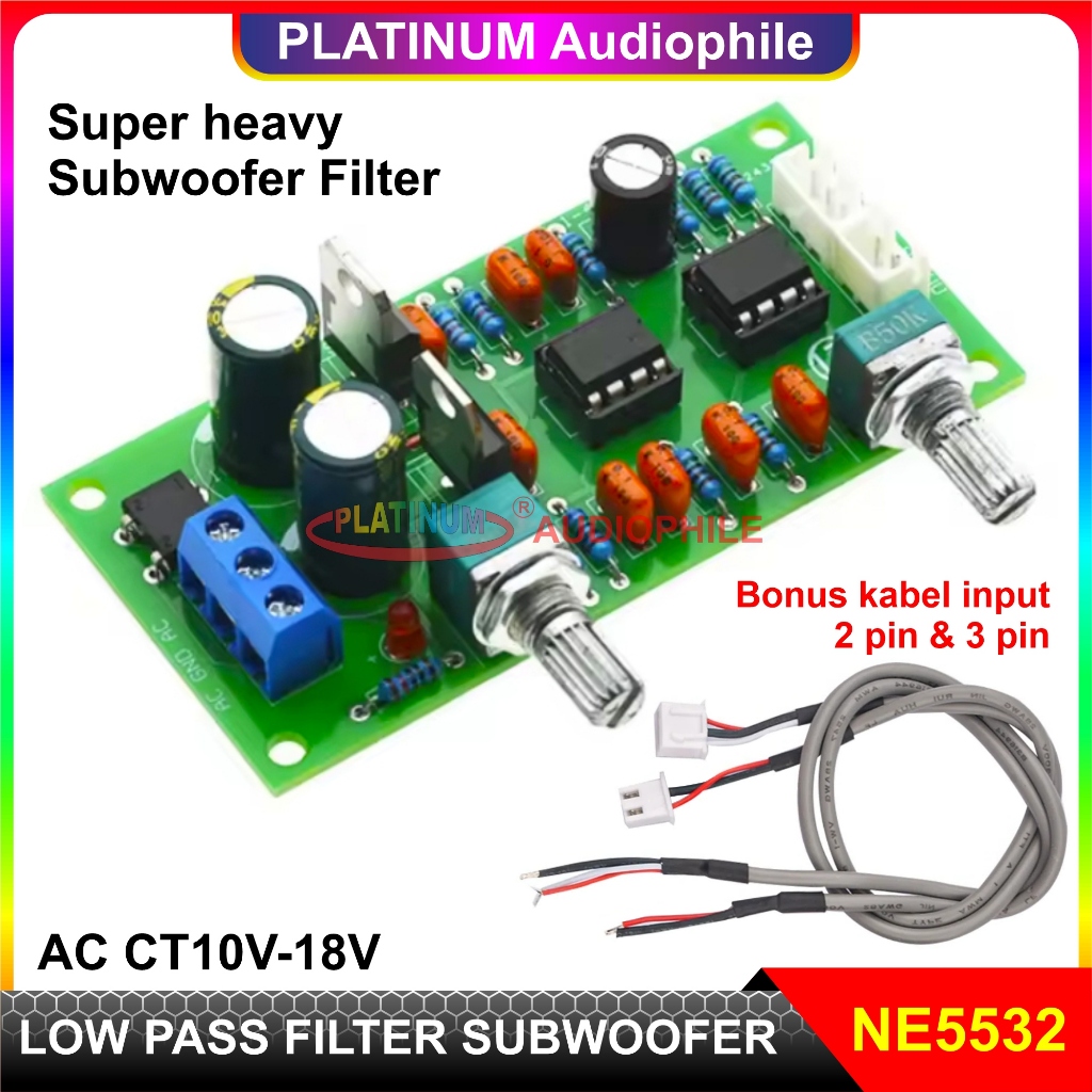 Jual Low Pass Filter Subwoofer Bass Controller Pre-Amp NE5532 22Hz ...