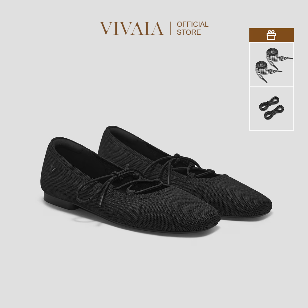 Jual VIVAIA Sepatu Wanita 3 Laces Included Square-Toe Lace-Up Mary ...