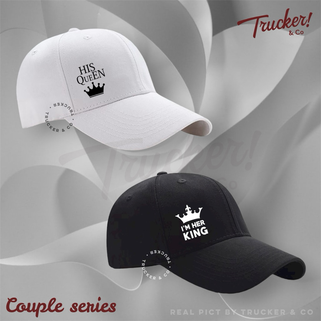 Jual [Harga Sepasang] TruckerAndCo Topi couple His queen & i'm her king ...