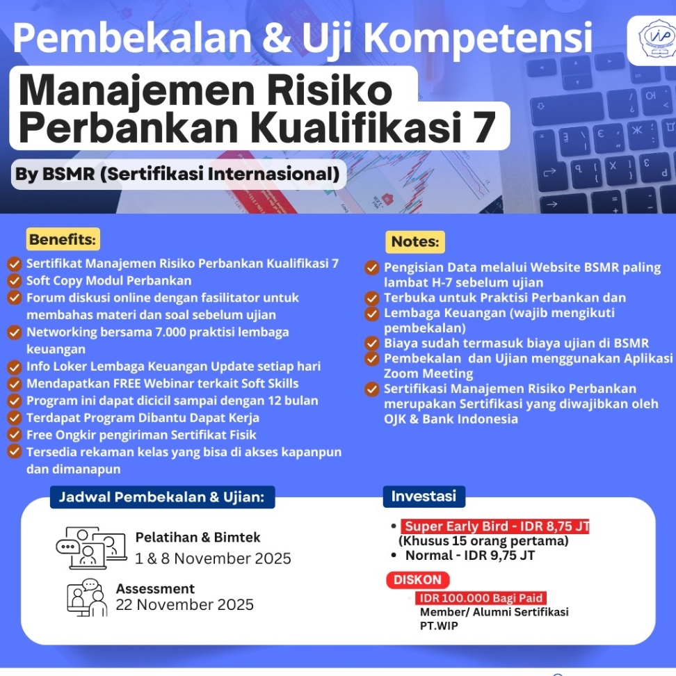 Jual Pembekalan & Uji Kompetensi Manajemen Risiko (UKMR) Perbankan ...