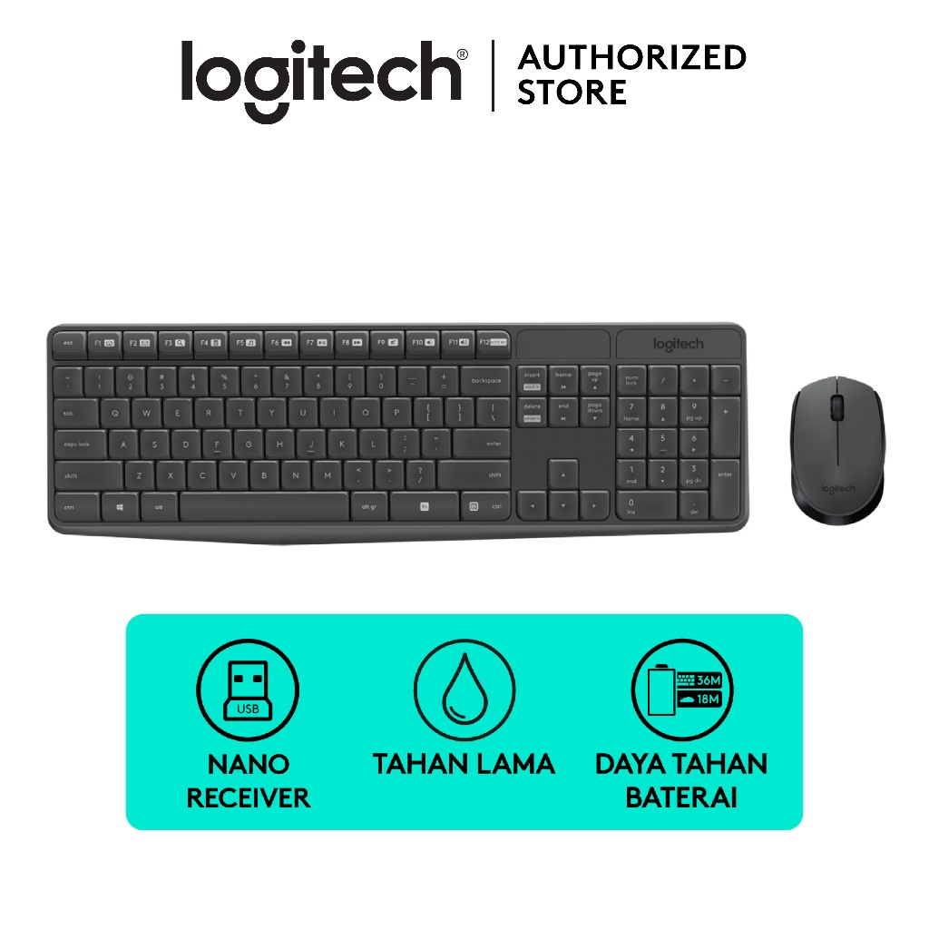 Jual Logitech MK235 WIRELESS KEYBOARD AND MOUSE COMBO | Shopee Indonesia