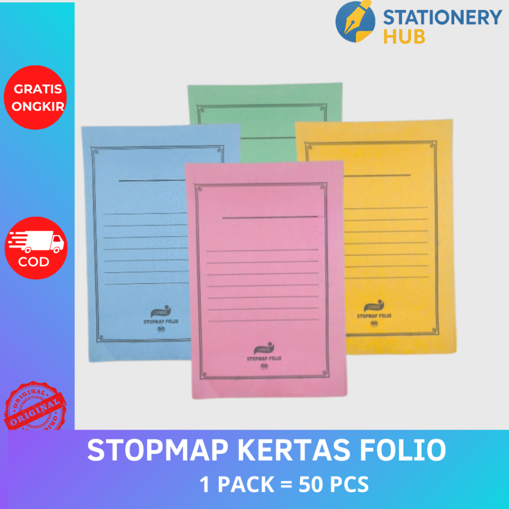 Jual (1 pck = 50 pcs) Stopmap / Map Arsip Dokumen Kantor / Sekolah ...