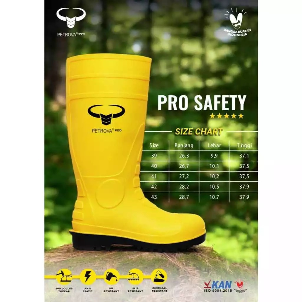 Jual Sepatu Safety Boot SNI PETROVA PRO Kuning – Ujung Besi / Steel Toe ...