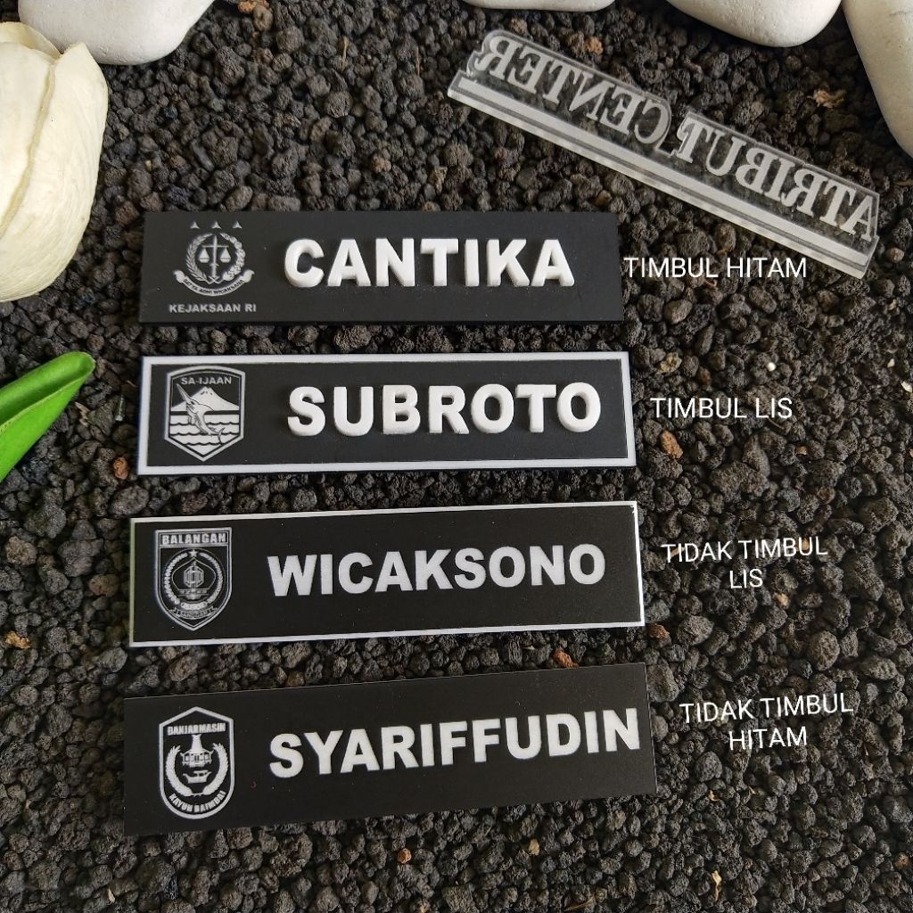 Jual papan nama/name tag custom logo daerah, logo dinas dan lain lain ...