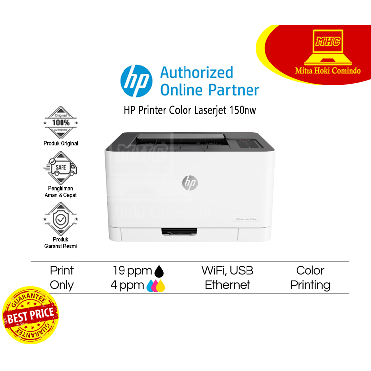 Jual Printer HP Color Laser 150nw HP Laserjet 150 nw Printer Laser 150 ...