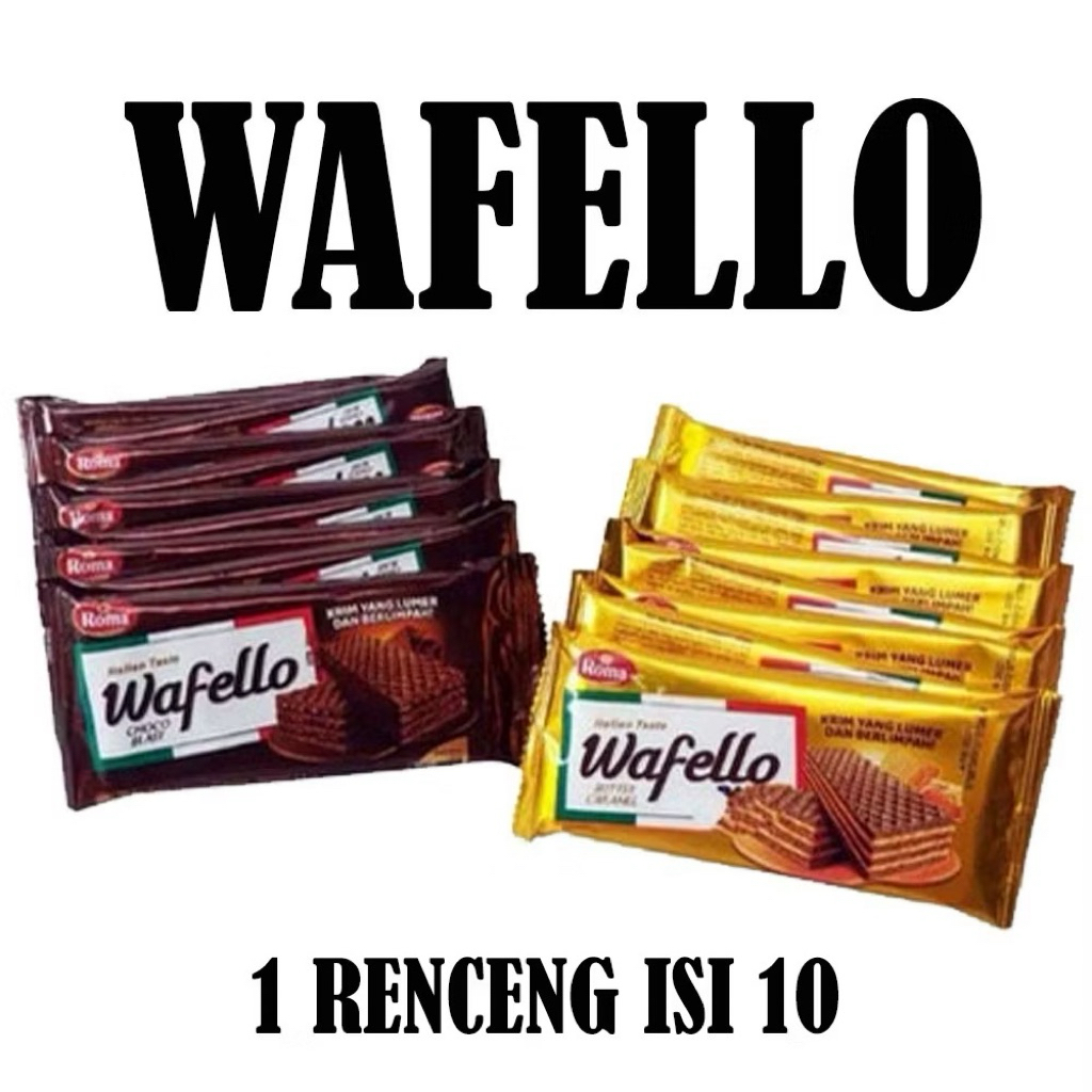 Jual WAFELLO WAFER 1000 RASA BUTTER CARAMEL DAN KELAPA | WAFELLO 1 ...