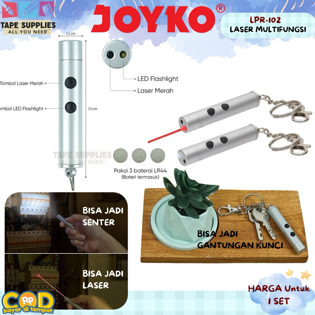 Jual Joyko Laser & SENTER 2in1 Pointer LPR-102 Merah Laser Penunjuk ...