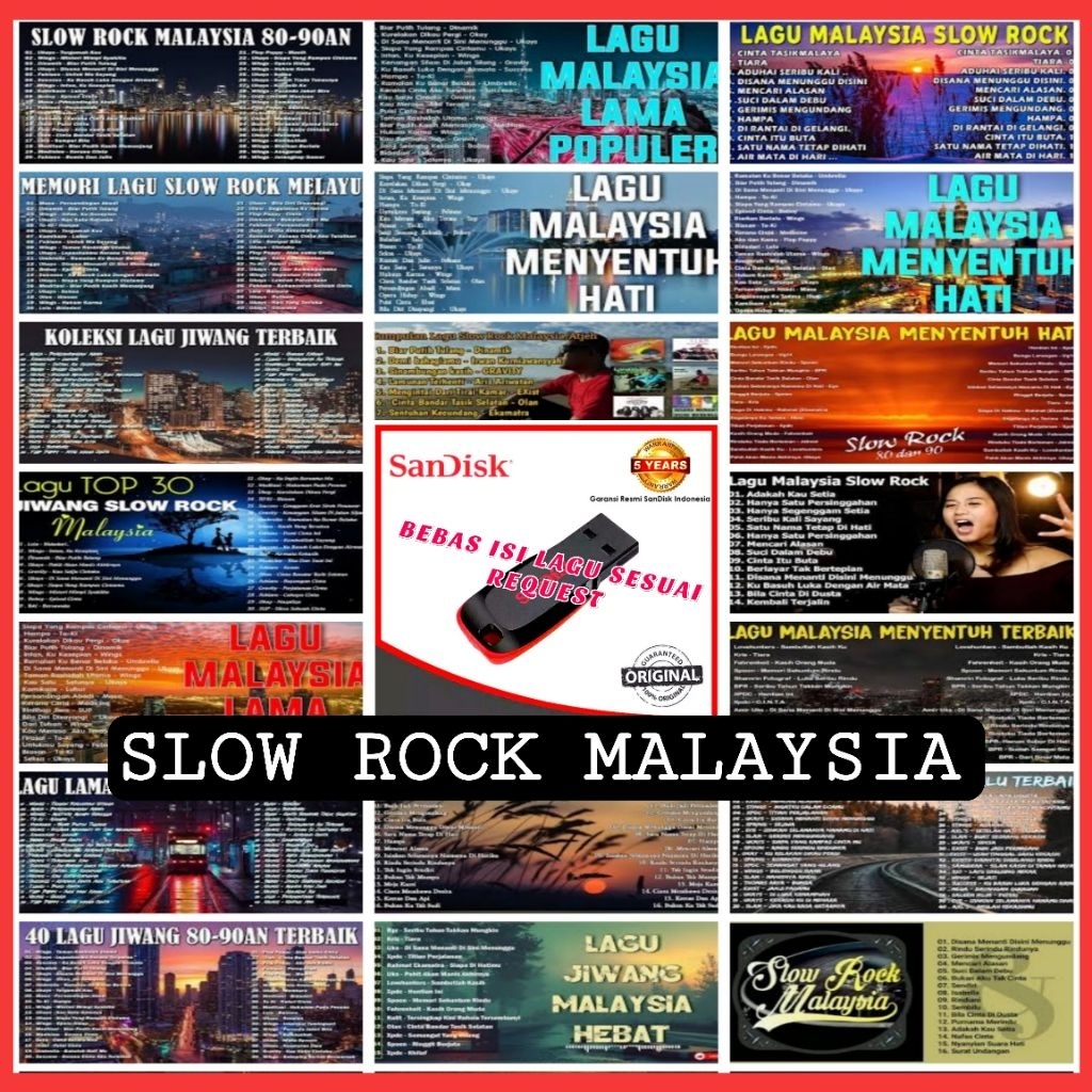 Jual USB MOBIL MP3 LAGU SLOW ROCK MALAYSIA - USB MP3 BISA BUAT DI MOBIL ...
