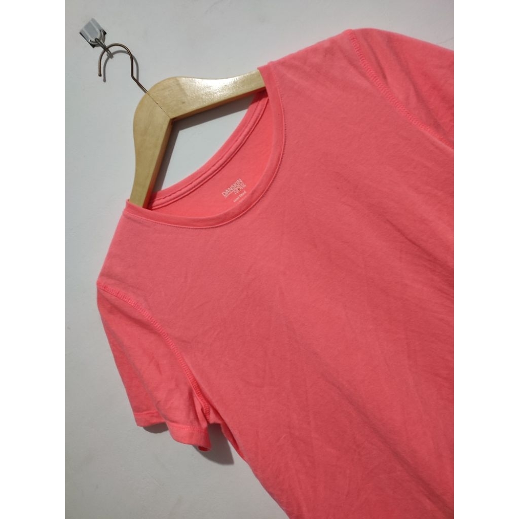 Jual Kaos Katun Danskin Now Basic Pink | Shopee Indonesia
