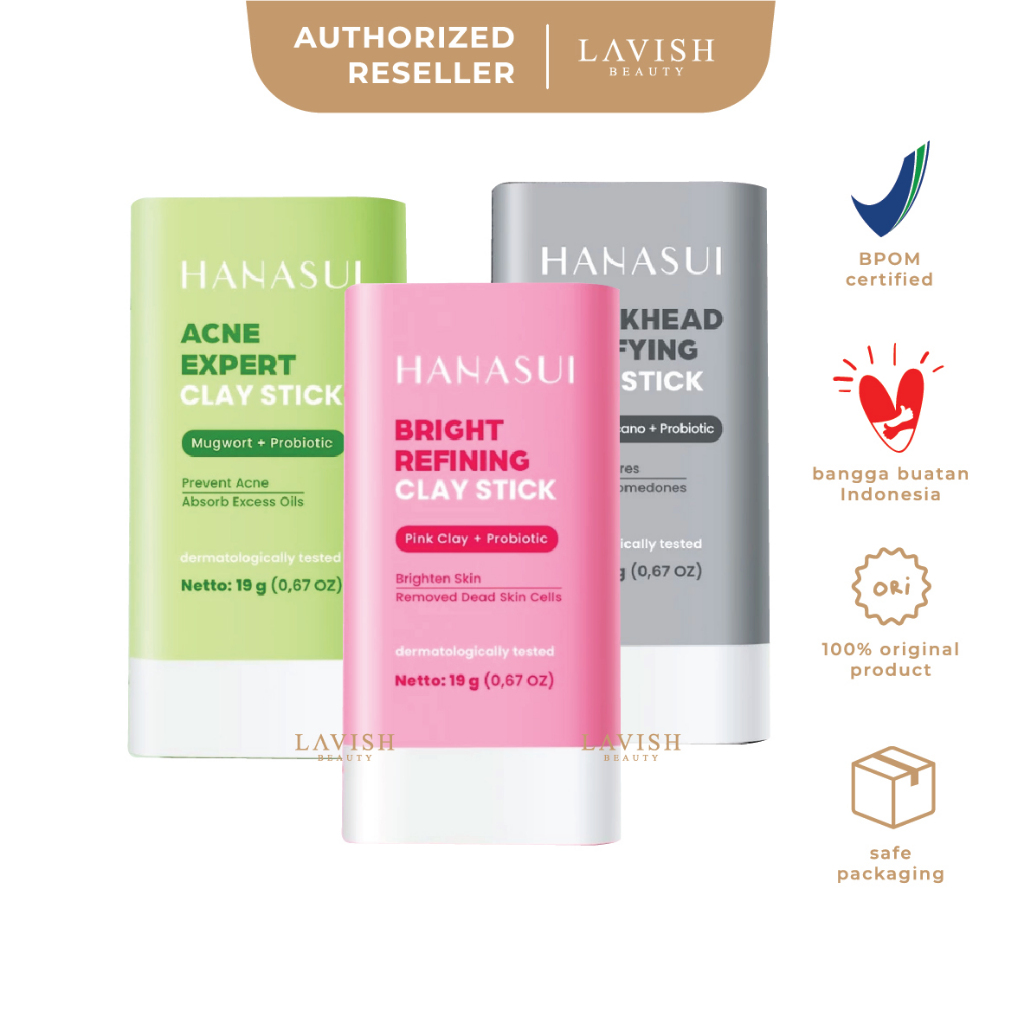 Jual HANASUI Clay Stick Mask (19gr) - Masker Wajah Mencerahkan ...