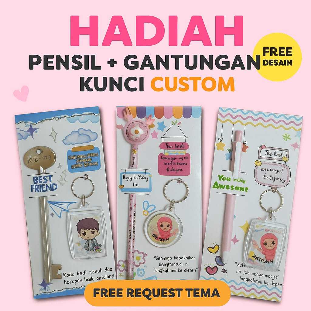 Jual Paket Kado Hadiah Pulpen+gantungan kunci Custom, Souvenir Unik ...