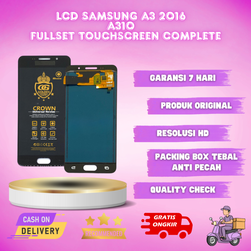 Jual LCD SAMSUNG A3 2016 / A310 FULLSET TOUCHSCREEN COMPLETE | Shopee ...