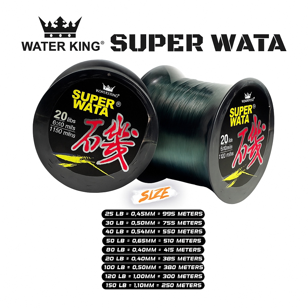 Jual Senar Pancing Nylon Waterking Super wata Long Spool | Shopee Indonesia