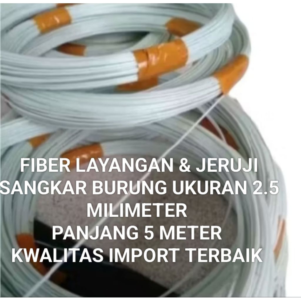 Jual Fiber Layangan / Jeruji Sangkar Ukuran 2.5 Milimeter Panjang 5 ...