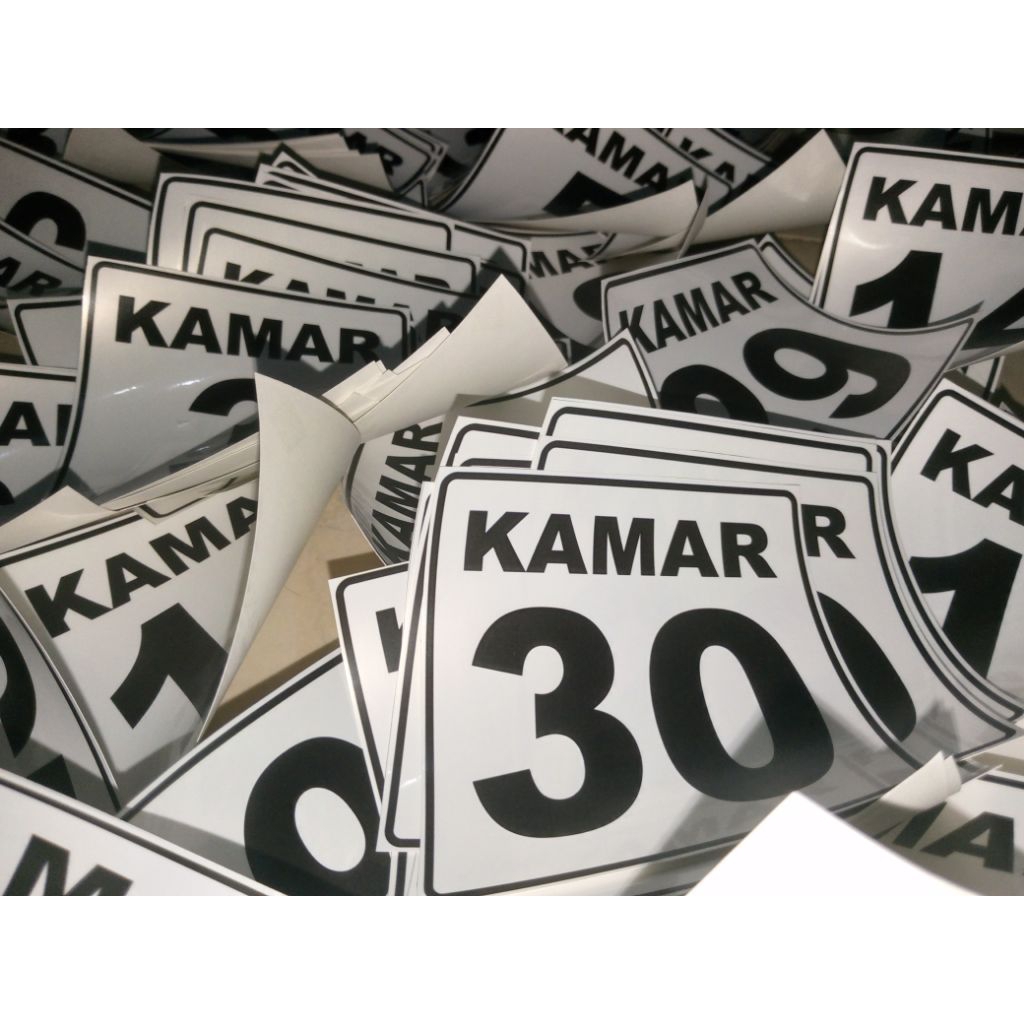 Jual Stiker Nomor Custom, Minimal Order 50 pcs Stiker, 4x4/5x5/6x6/8x8 ...