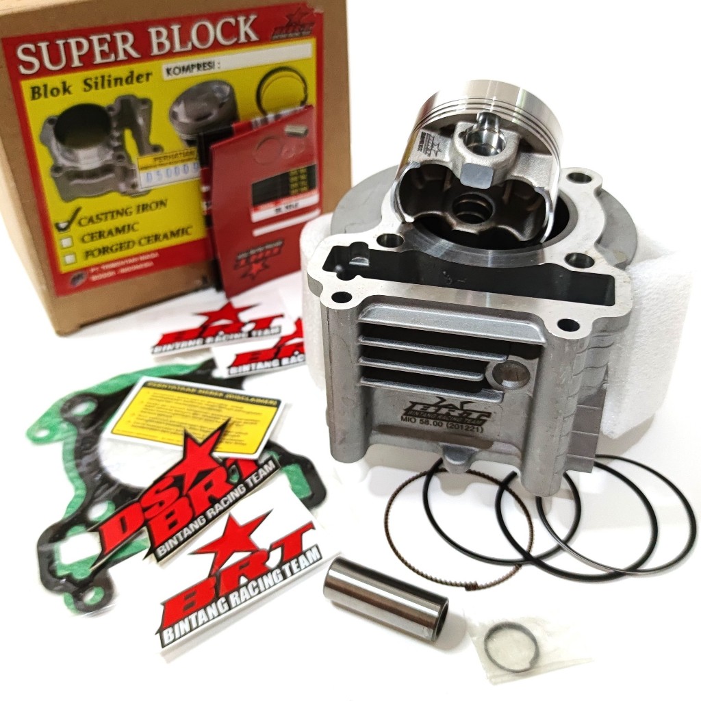Jual Blok BRT Bore Up 58mm MIO SPORTY MIO SMILE MIO NEW OLD SOUL NOUVO ...