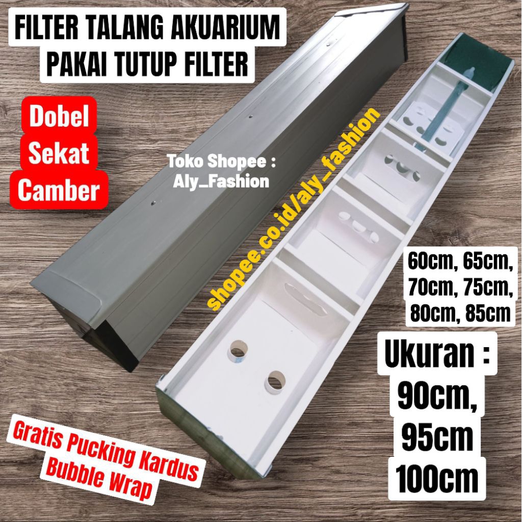 Jual Talang Filter Akuarium pvc +Tutup Dobel sekat UK 100cm/UK 80CM/uk ...