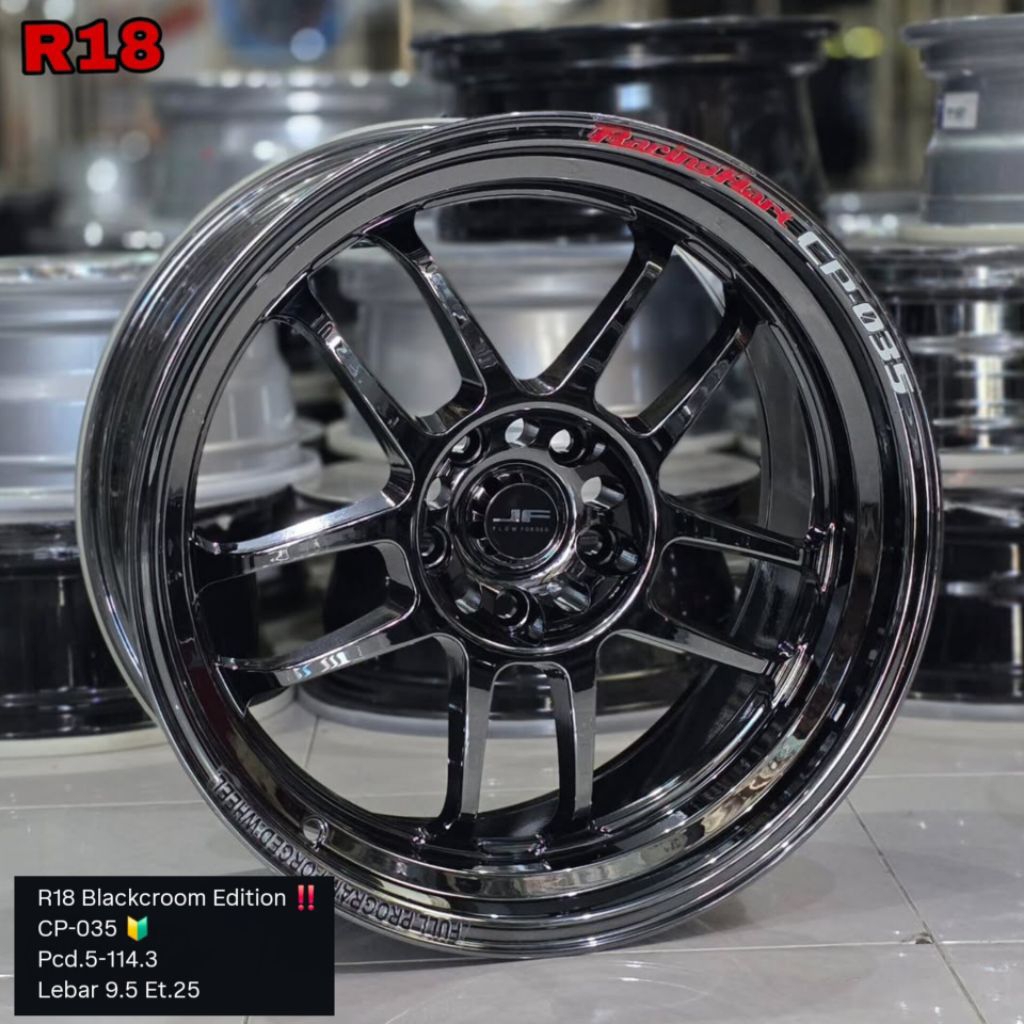 Jual velg mobil cp-035 ring 18 lebar 9,5 et 25 untuk xpander rus xtrail ...
