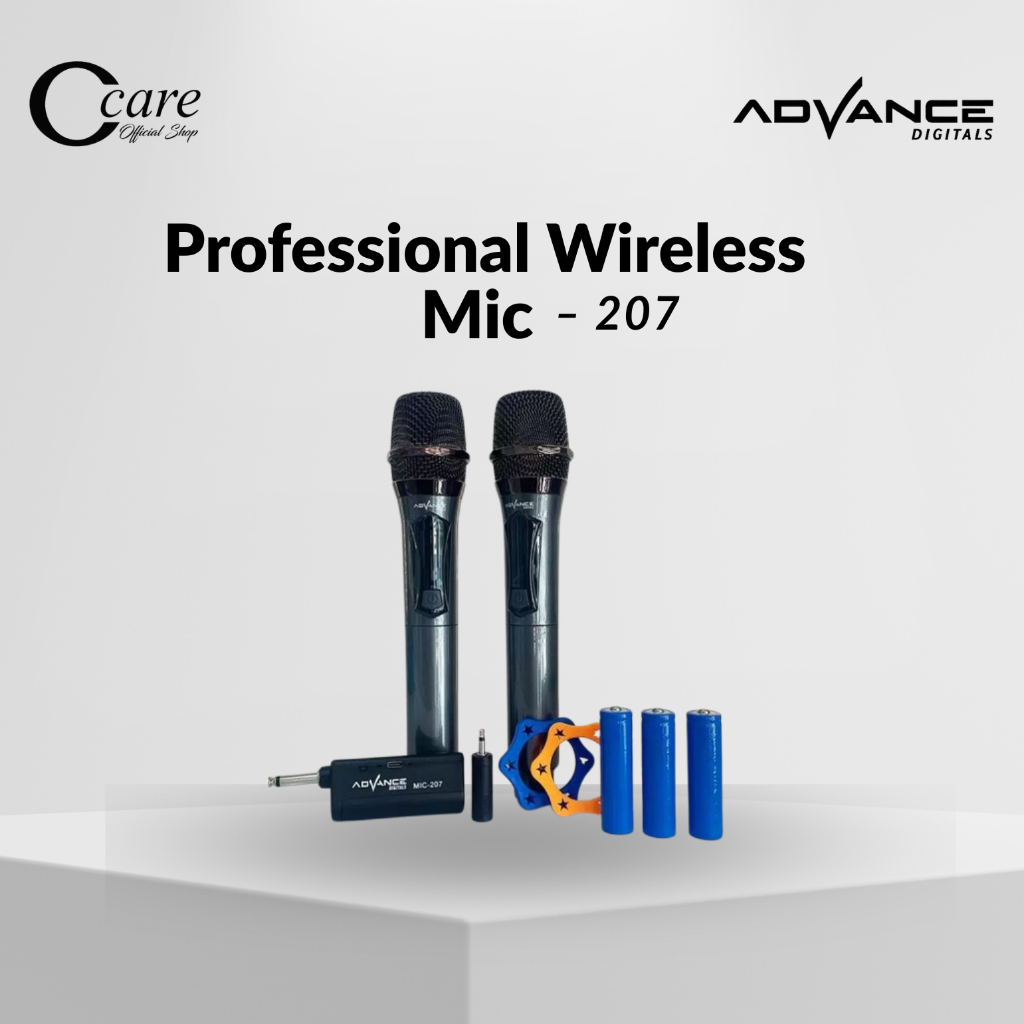 Jual Advance MIC-207 Microphone Profesional 2 MIC bisa di Charge ...