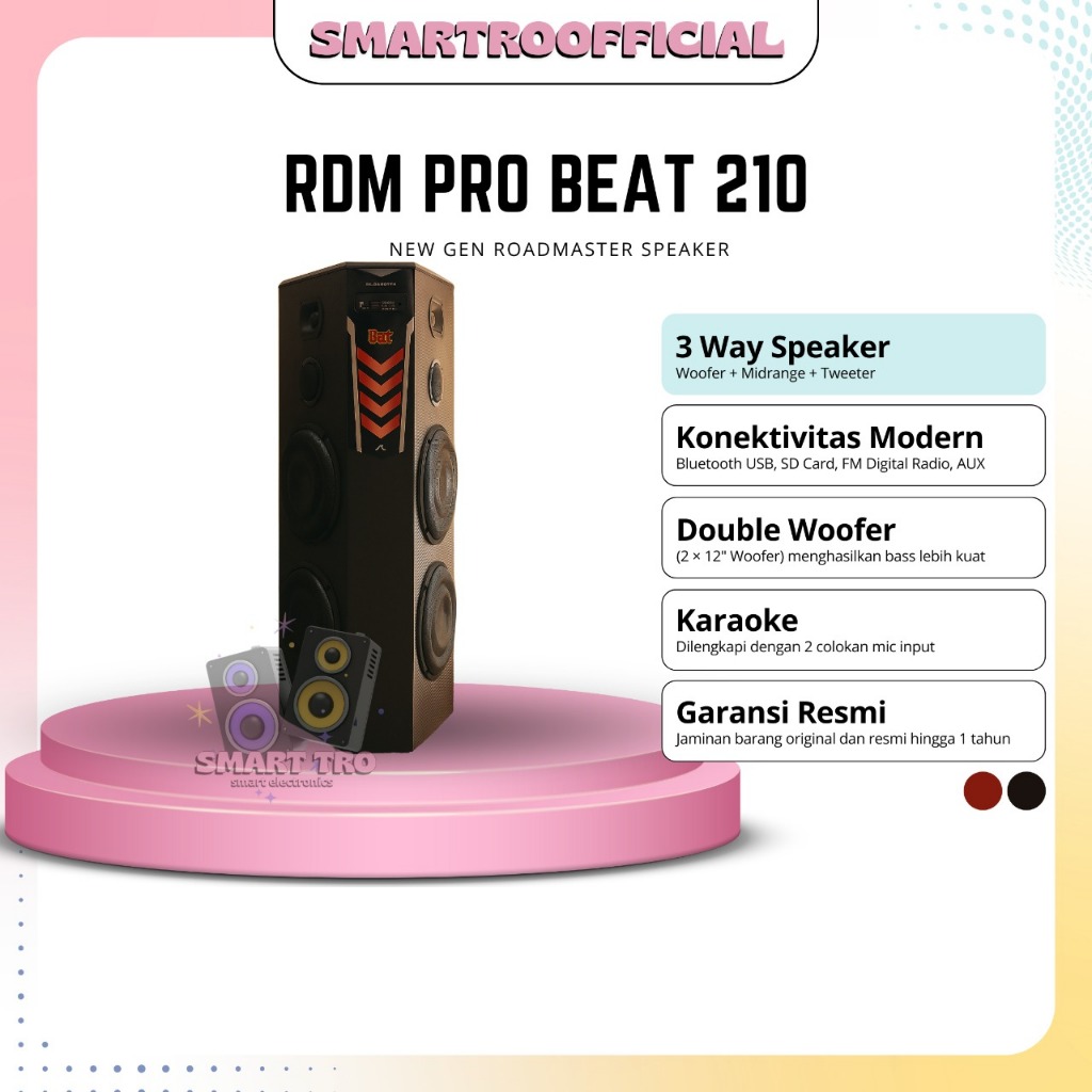 Jual SPEAKER BLUETOOTH ROADMASTER PRO BEAT 210 GARANSI RESMI | Shopee ...