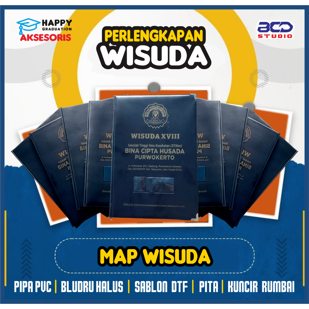 Jual Map Wisuda Sekolah Raport Document Keeper Hard Cover Kulit ...