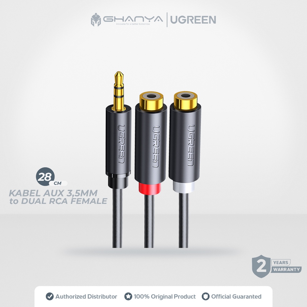 Jual UGREEN Kabel Aux Audio 3.5mm To 2 RCA Splitter Audio Jack RCA ...