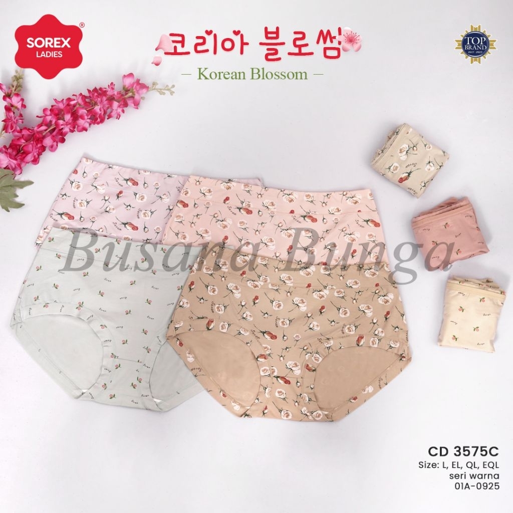 Jual Sorex Korean Blossom || Limited Edition (3, 6, 12 pcs) Cd/Celana Dalam Wanita 3575C Maxi ...
