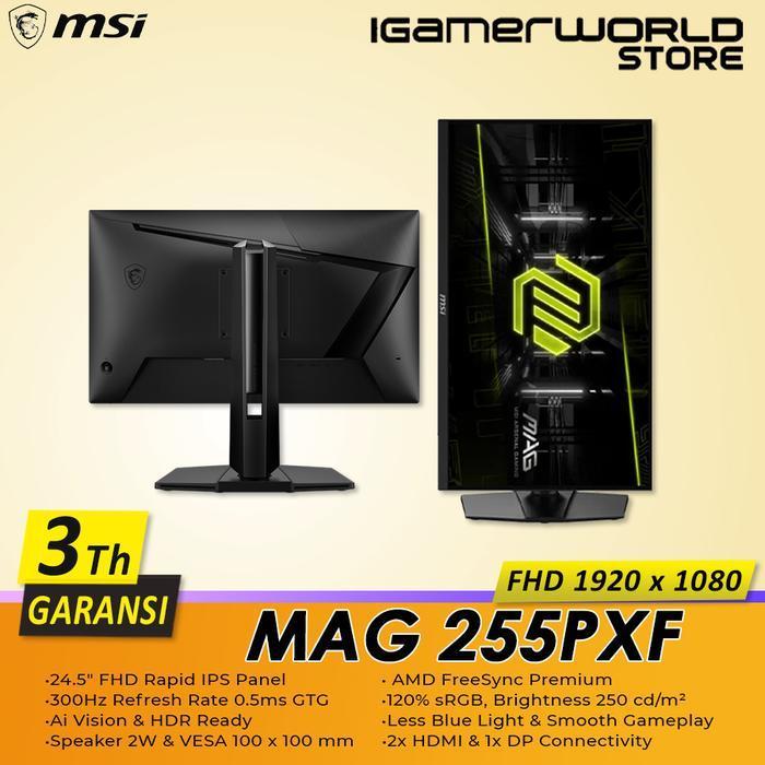 Jual MSI MAG 255PXF / MAG255PXF 25 inch FHD 300Hz 0.5ms Rapid IPS HDR ...