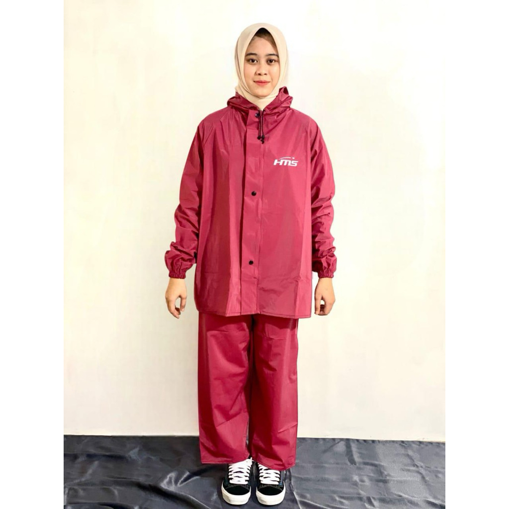Jual Mantol Mantel Atas Bawah HMS Jas Hujan Terbaik Lengan Kerut Tahan ...
