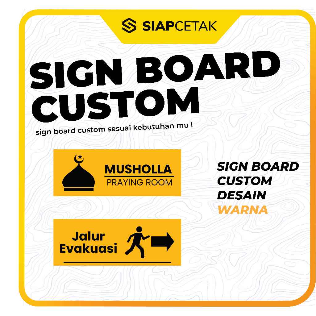 Jual SIAPCETAK Sign Board Custom Desain Sesukamu | Shopee Indonesia