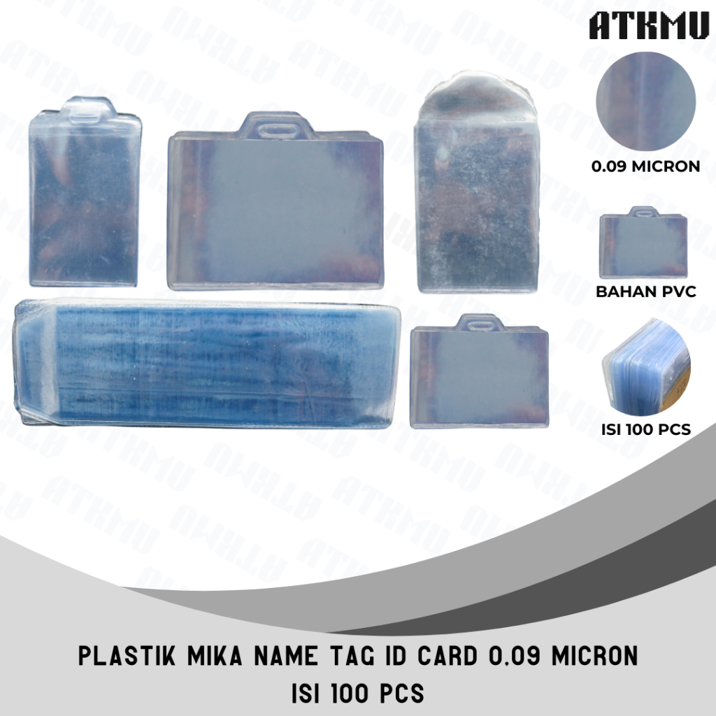 Jual Plastik Mika Name Tag ID Card 0,09 Micron 1 Pack Isi 100pcs ...