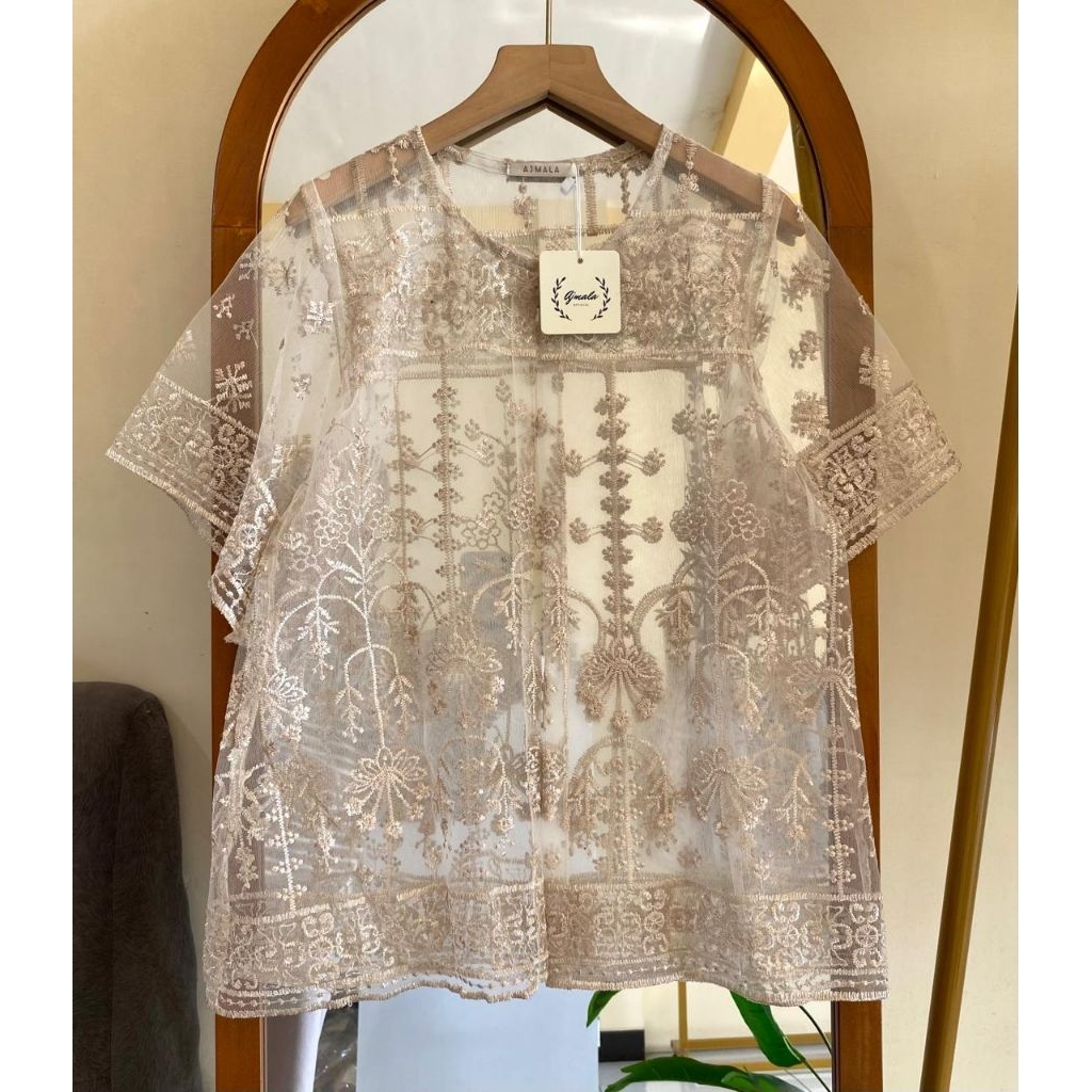Jual Outer brokat etnik latte / long outer brukat / baju kondangan ...