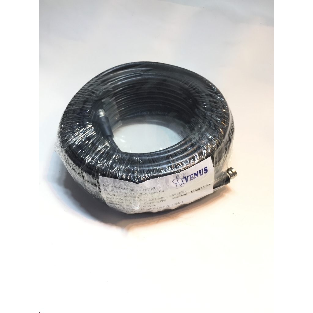 Jual KABEL ANTENA PARABOLA RG6 VENUS + KONEKTOR 20M, 15M | Shopee Indonesia
