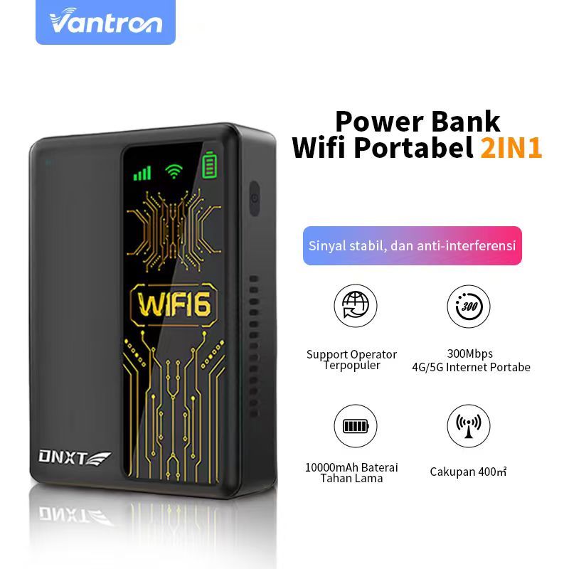 Jual 【2In1】 WiFi Portabel 4G LTE 5G Mini Modem 10000mAh Dengan fungsi ...
