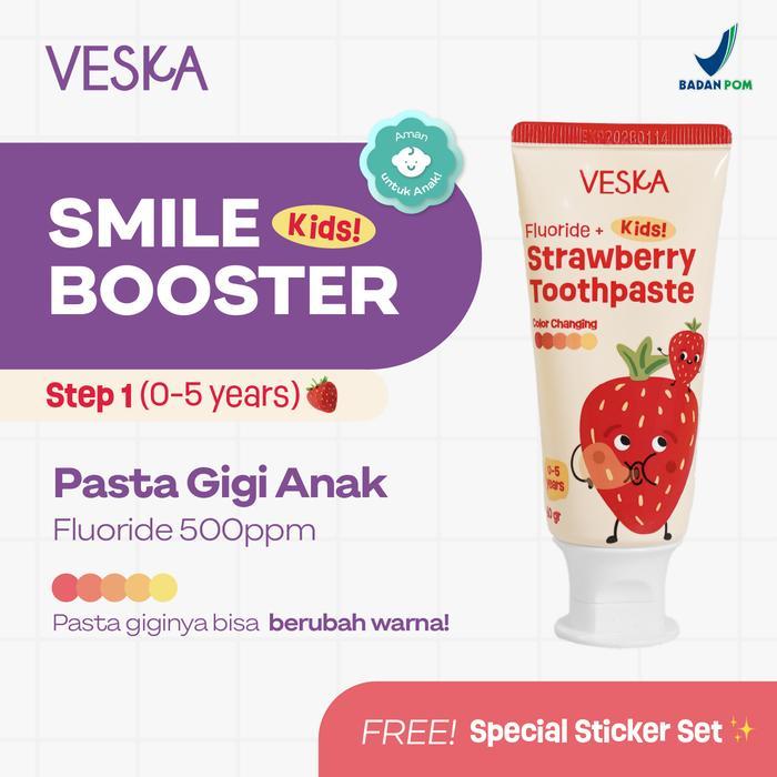 Jual Veska Toothpaste Smile Booster 60gr / Grape & Strawberry - Pasta ...