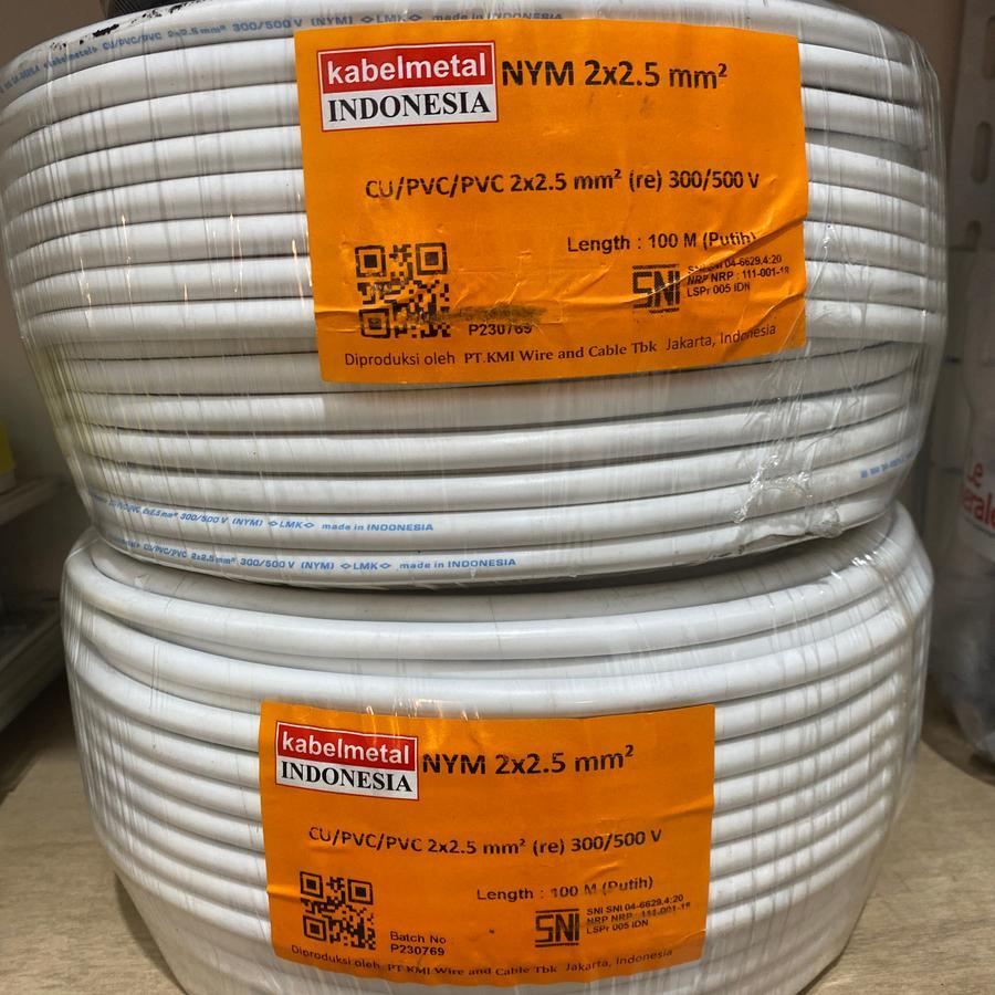Jual Kabel NYM 2x2,5 2x2.5 mm Metal Roll 100 Meter Kabelmetal KMI ...
