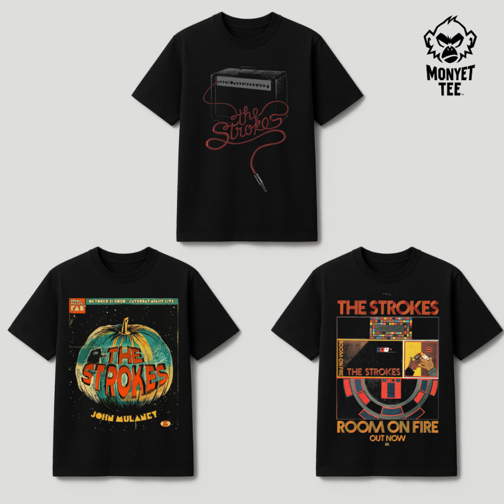 Jual Kaos Band The Strokes Original | T-Shirt The Strokes Unisex Cotton Combed | Shopee Indonesia