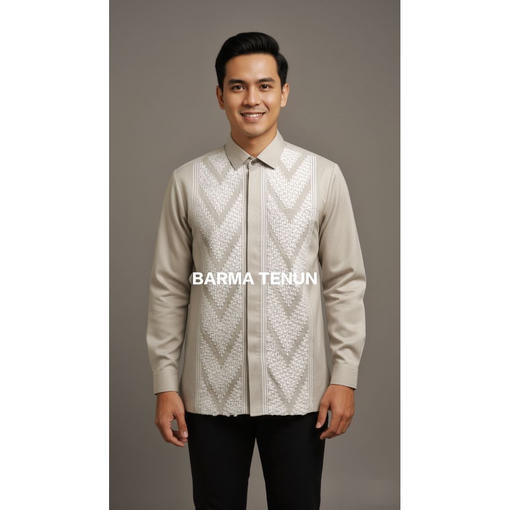 Jual KEMEJA TENUN SONGKET VARIASI BULU PREMIUM || "ADSKHAN" KEMEJA ...