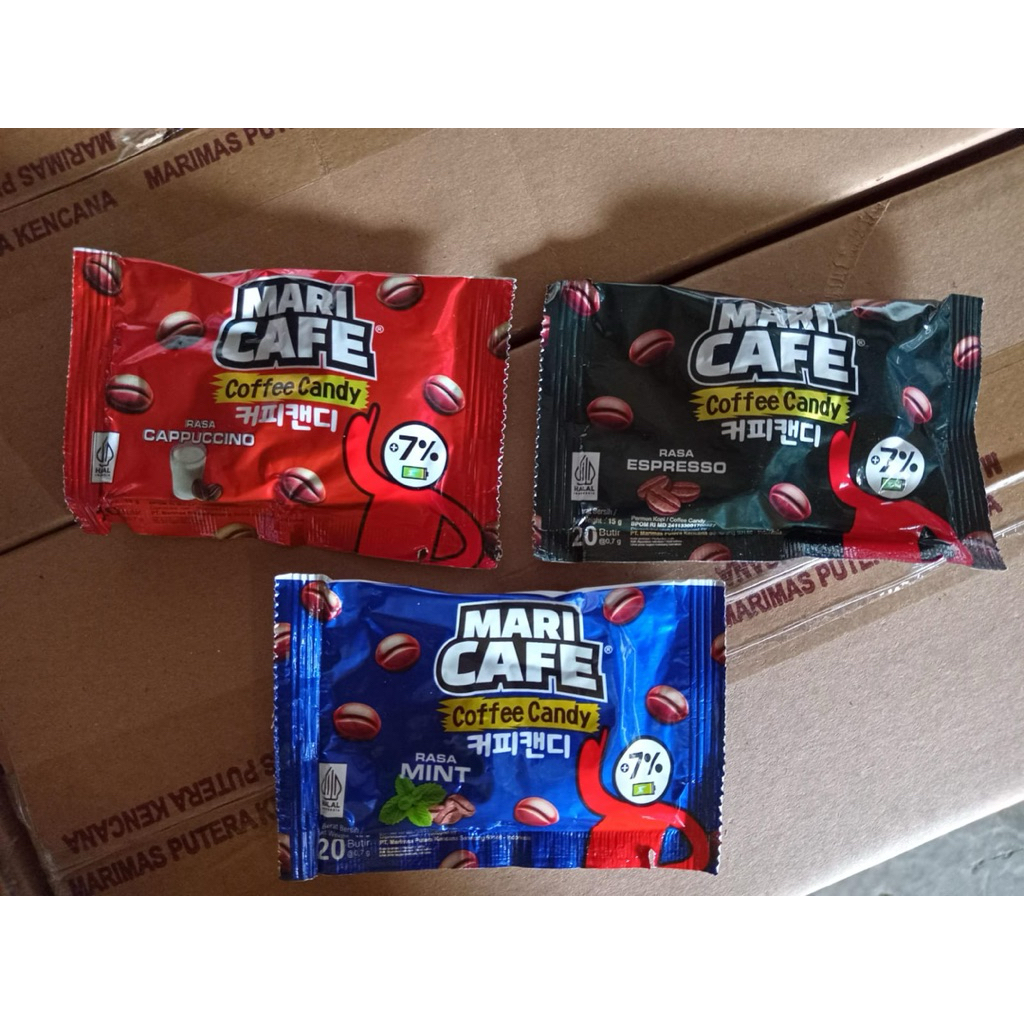 Jual MARI CAFE PERMEN KOPI 1 BOX ISI 24 PCS MIX VARIAN | Shopee Indonesia