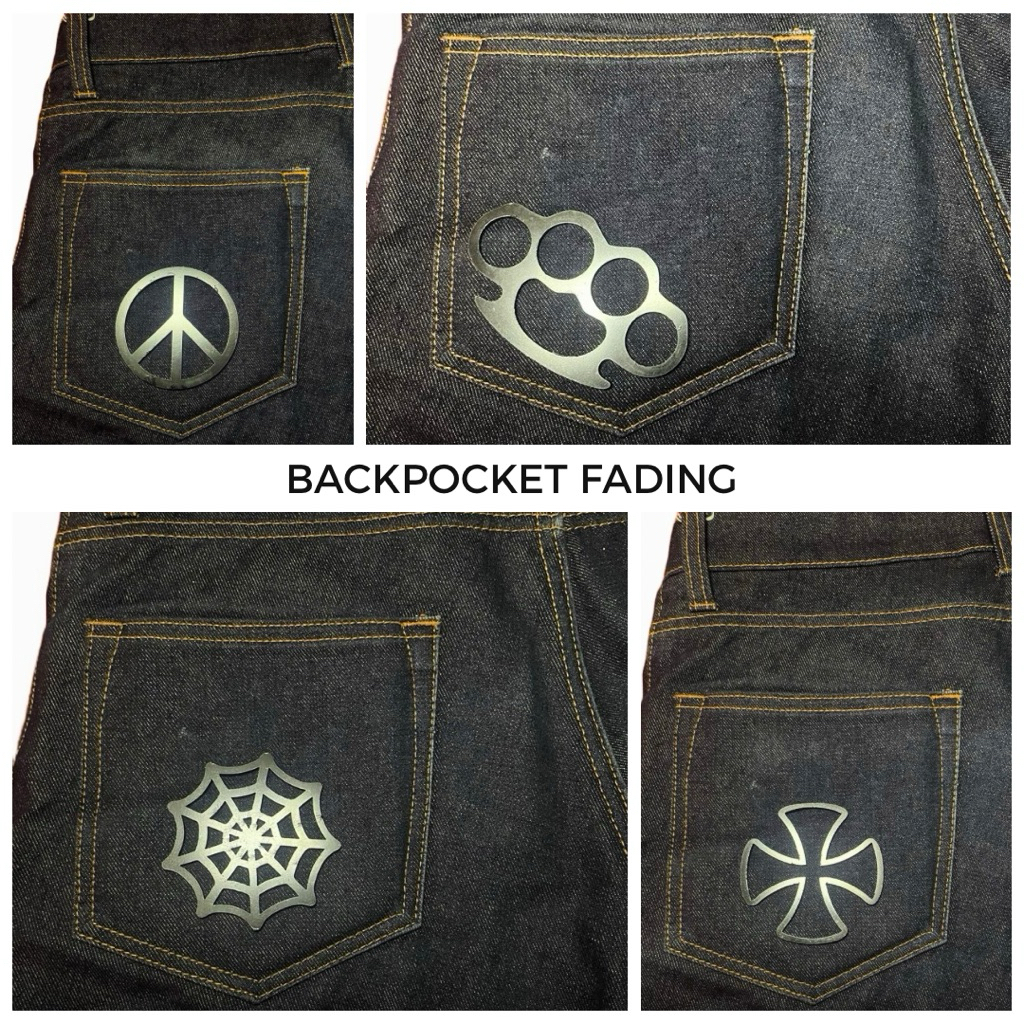 Jual Aksesoris Celana Raw Denim Back Pocket Fading | Alat Buat Cetakan ...